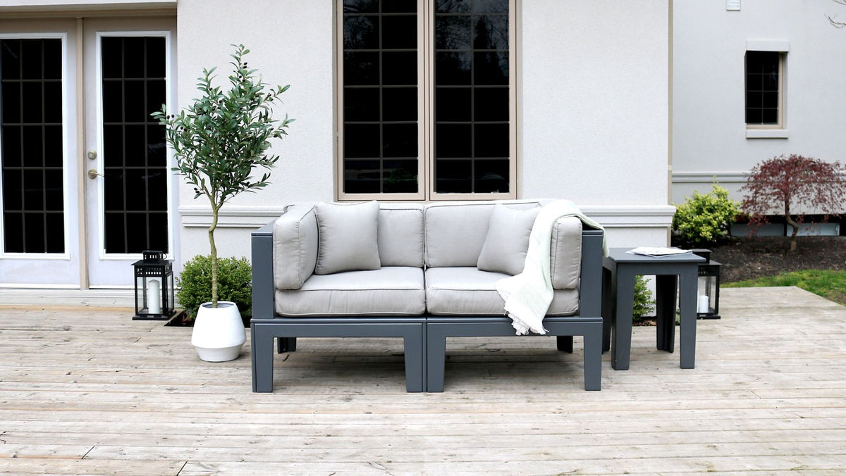 Adorna Slate Love Seat
